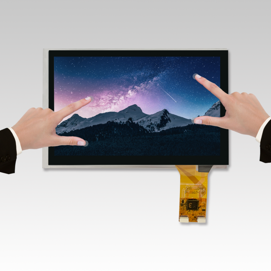 F070PET-T41 7"PCAP Touch Display, 800x480, 400nits, B/L 50Khr, LVDS USB/I2C Interface, COF Type ...